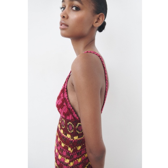 Zara | Dresses | Zara Strappy Long Knit Dress | Poshmark